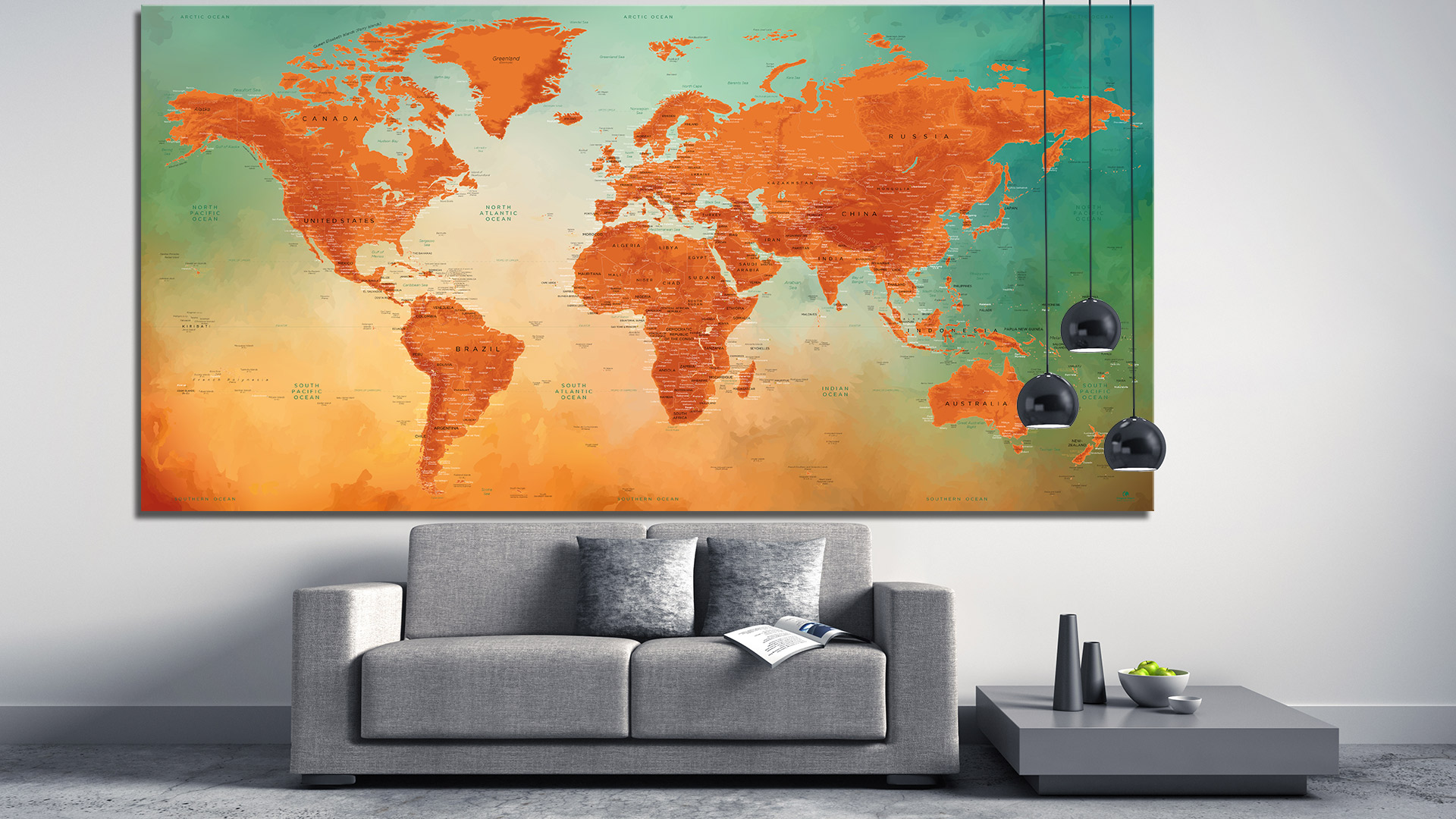 Smart Wall Decoration - Planisphere Board | Original Map