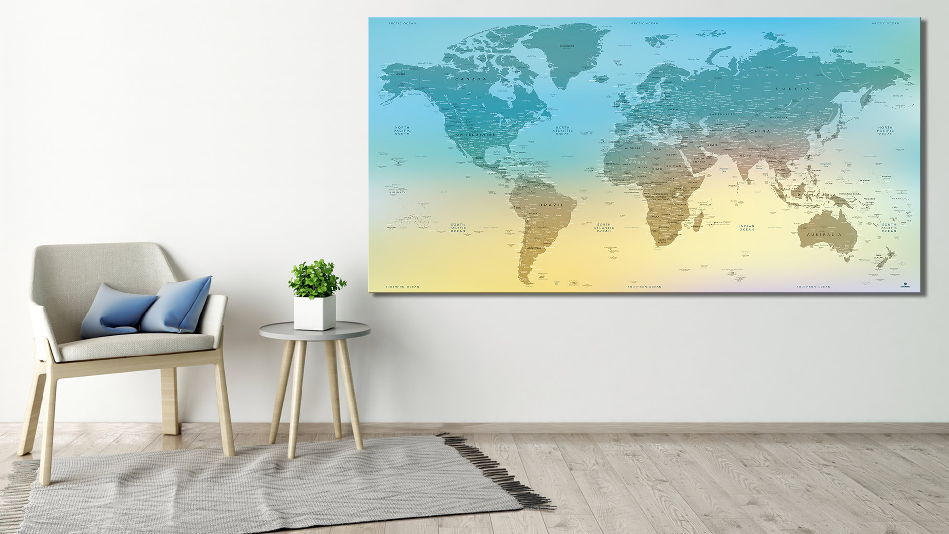 Updated Planisphere - Updated World Map | Original Map