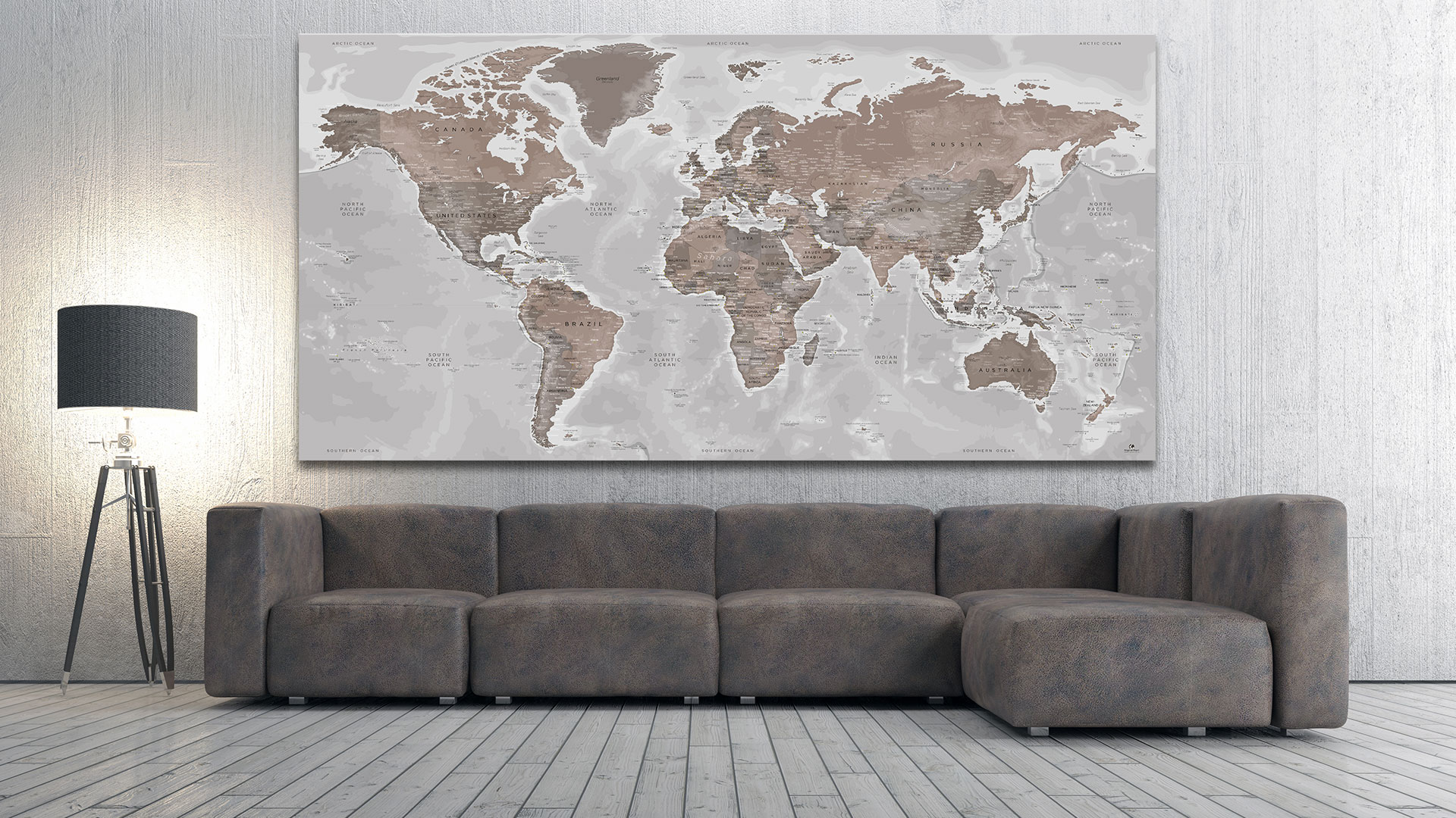 World Map Poster - World Map - World Map Decoration | Original Map