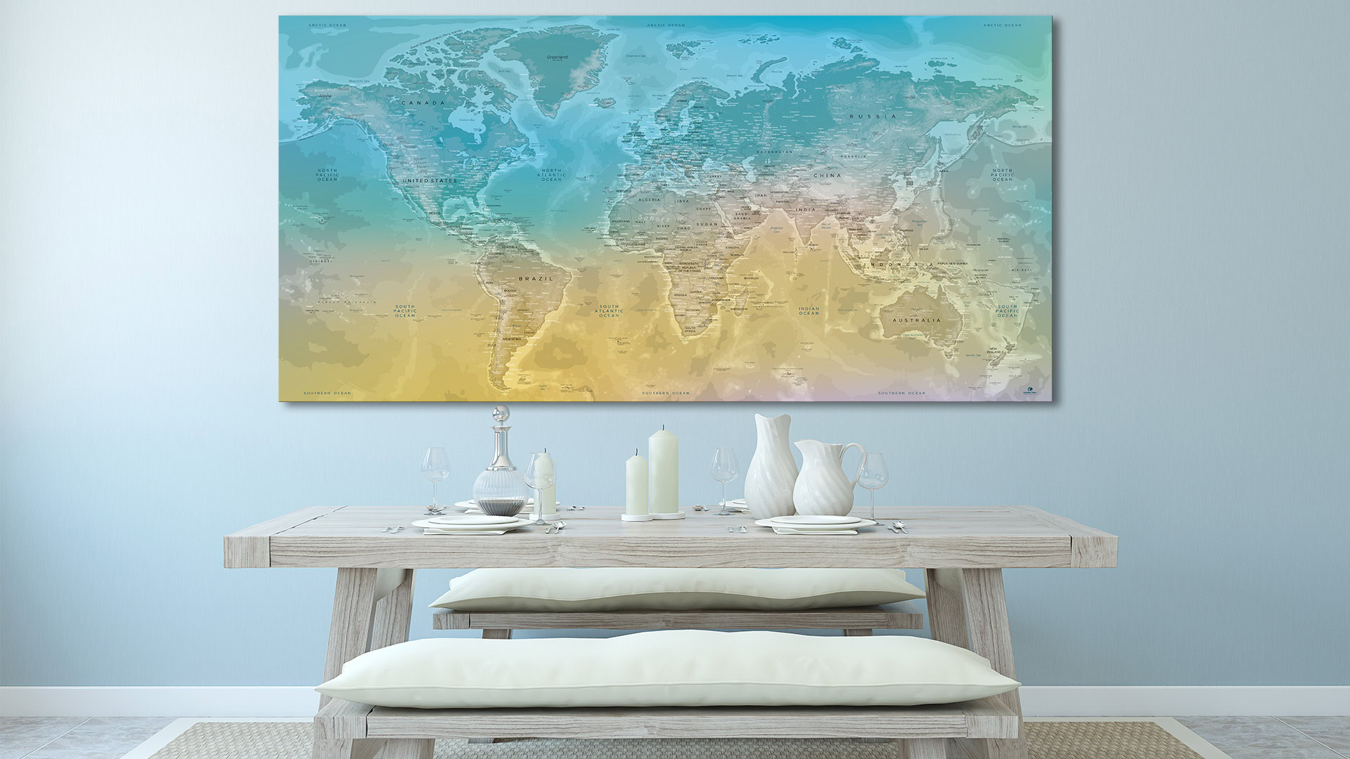 Relief World Map - Relief Map Chart - World map | Original Map