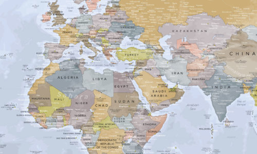 Complete World Map (Detailed Plan) - World Map with Antarctica