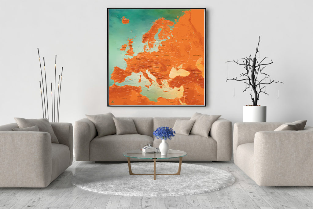 → More than 10 templates of Decorative Europe Map | Original Map