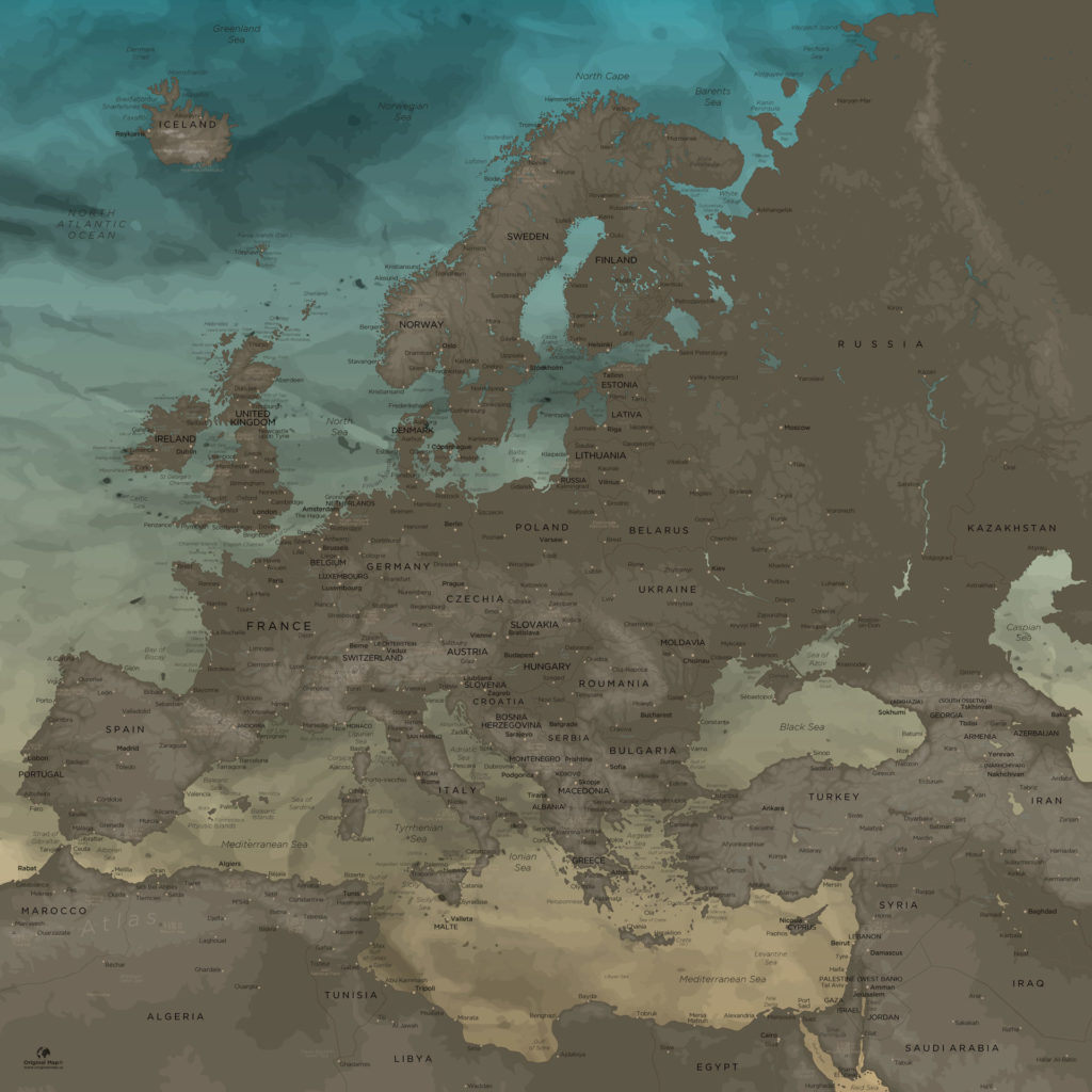→ More than 10 templates of Decorative Europe Map | Original Map