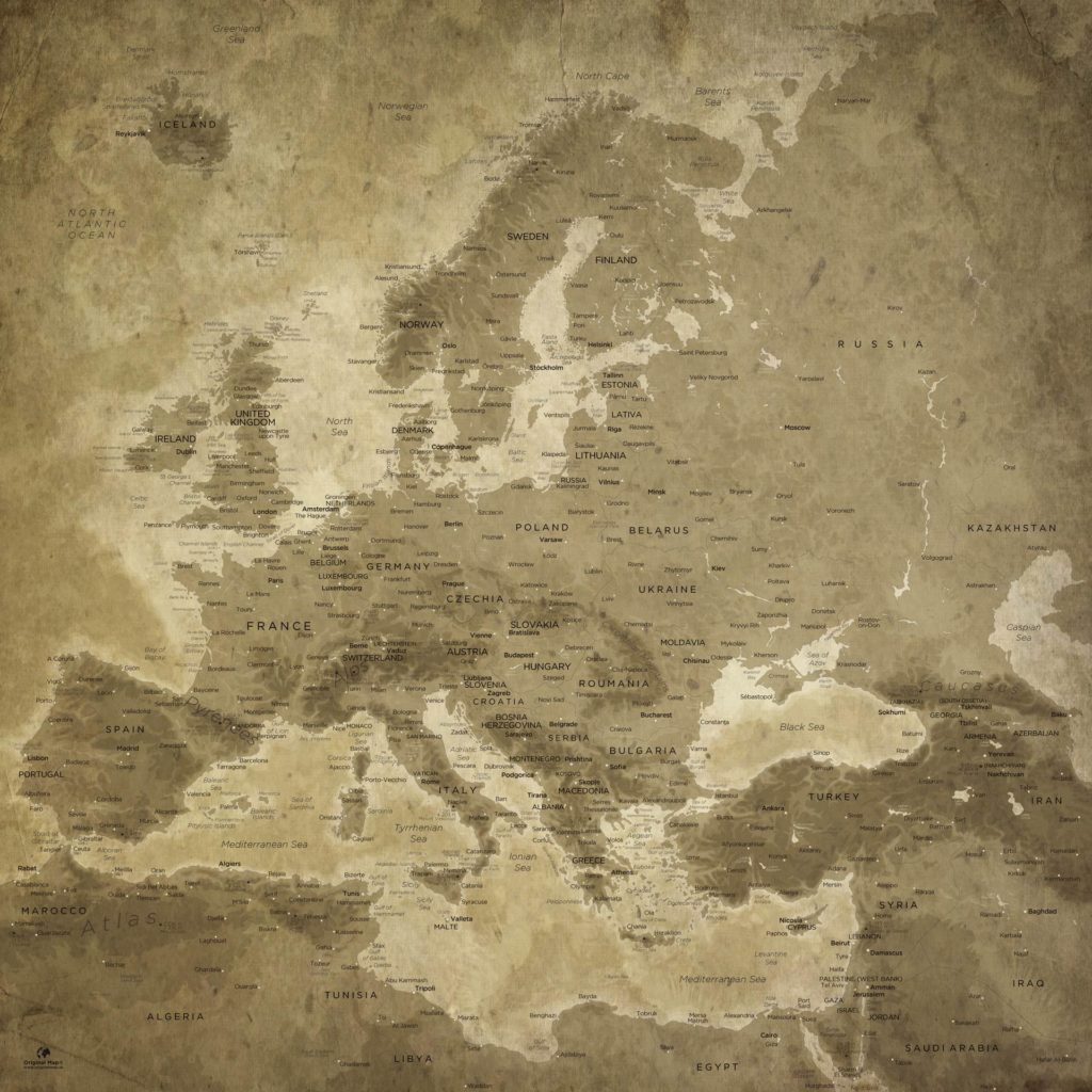 → More than 10 templates of Decorative Europe Map | Original Map