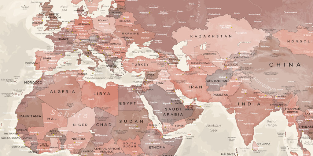 Beautiful Wall Map - Large World Map - Gift Idea | Original Map