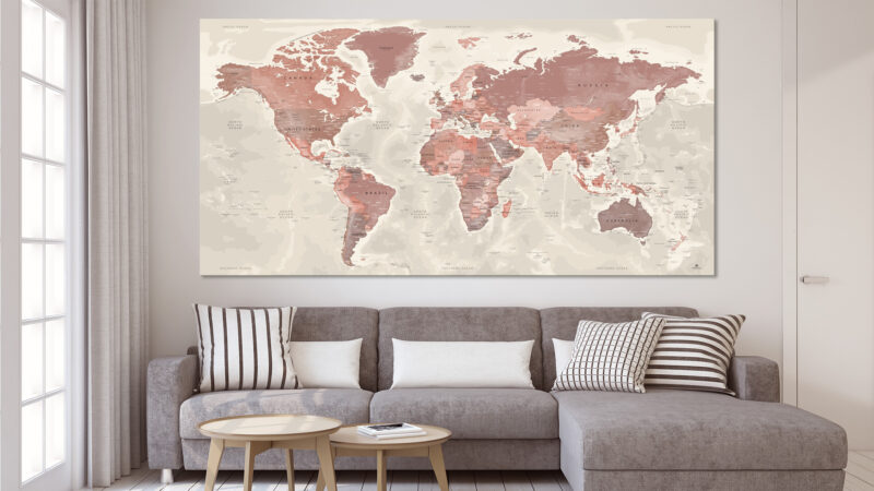 Beautiful Wall Map - Large World Map - Gift Idea | Original Map