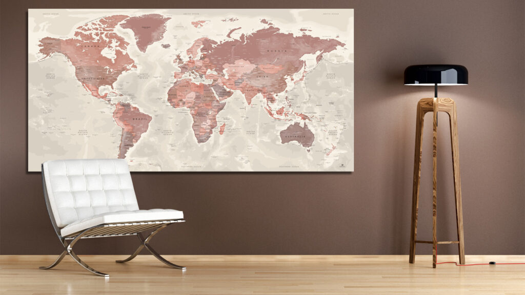 Beautiful Wall Map - Large World Map - Gift Idea | Original Map