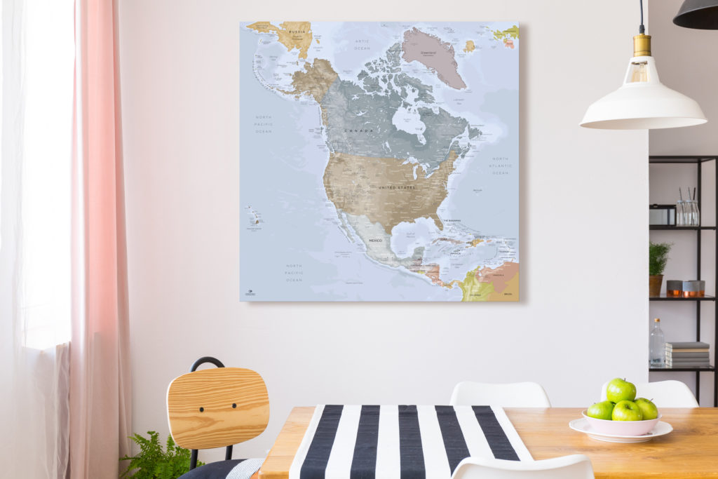 → More than 15 templates of Decorative North America Map | Original Map