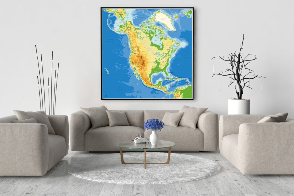 → More than 15 templates of Decorative North America Map | Original Map