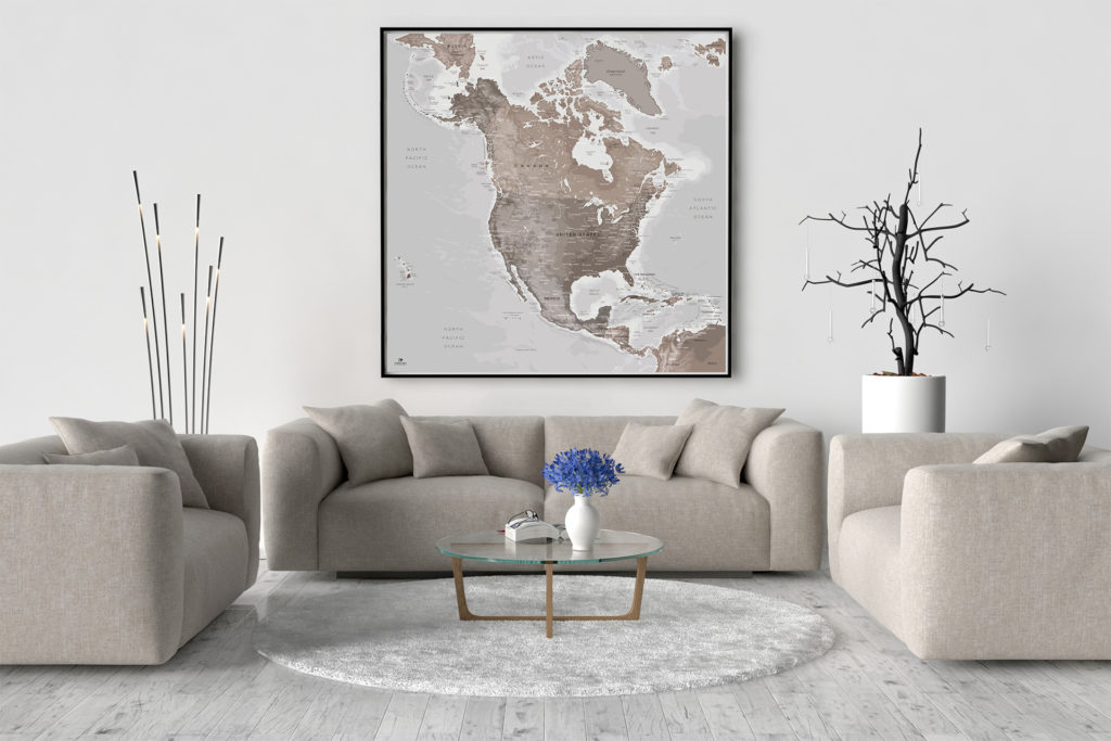 → More than 15 templates of Decorative North America Map | Original Map