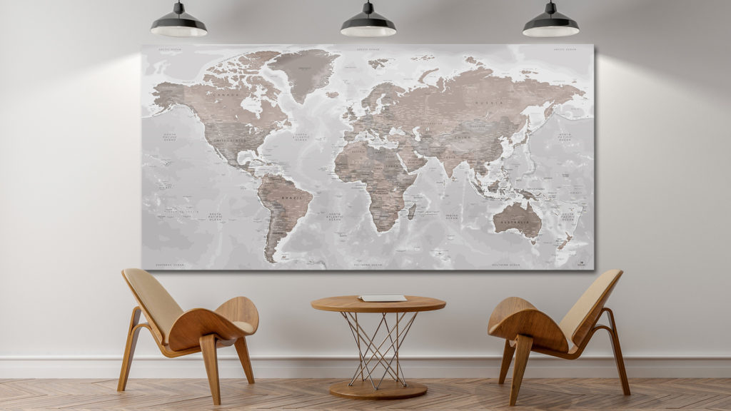 World Map Poster - World Map - World Map Decoration | Original Map