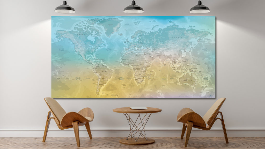 Relief World Map - Relief Map Chart - World map | Original Map