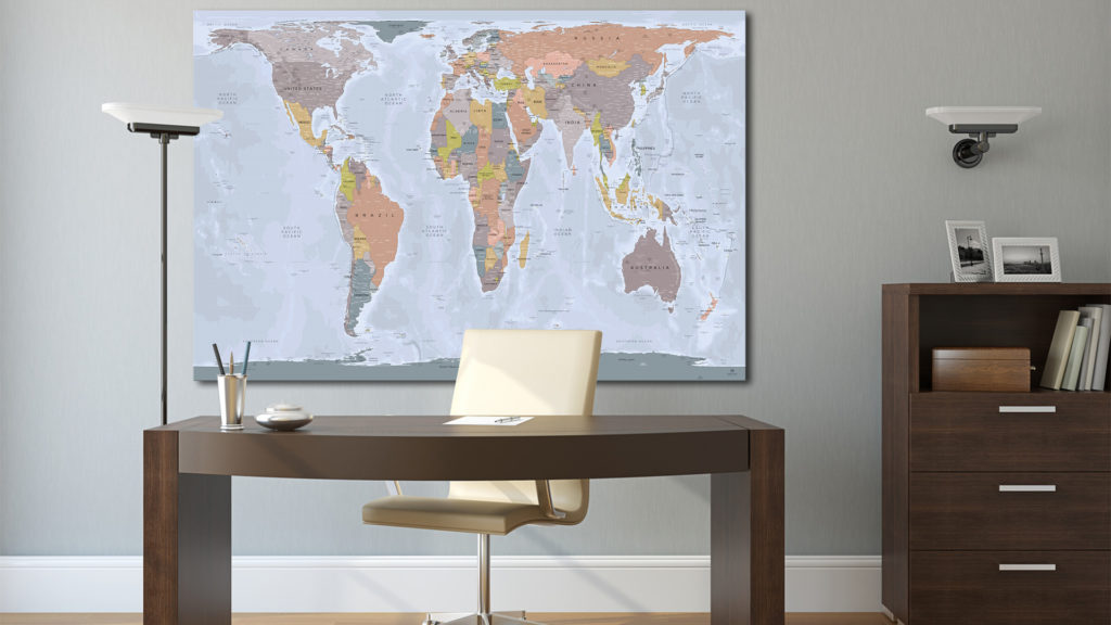 Gall-Peters World Map - Gall-Peters Planisphere | Original Map