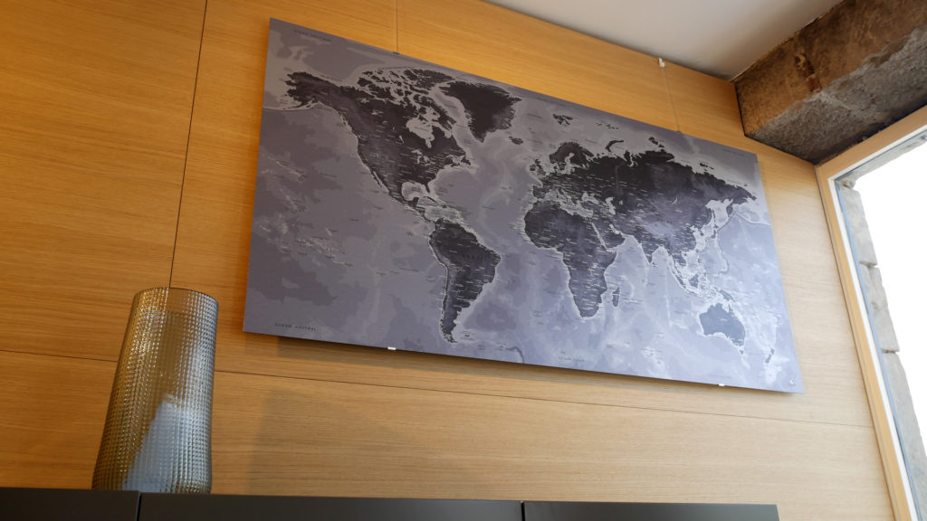 Brushed Aluminium World Map - Metallic World Map – Purchase