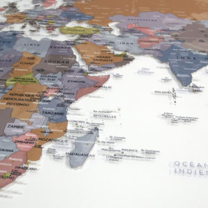 Brushed Aluminium World Map - Metallic World Map – Purchase